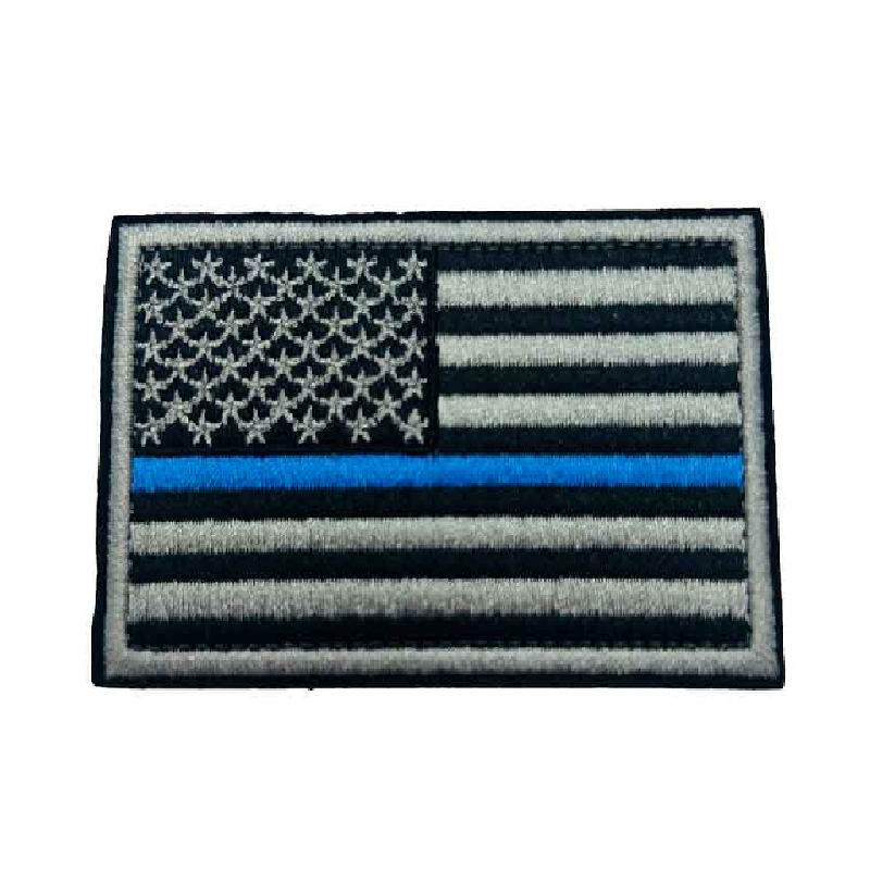 AMERICAN FLAG THIN BLUE LINE PATCH – TimberOaksTactical.com